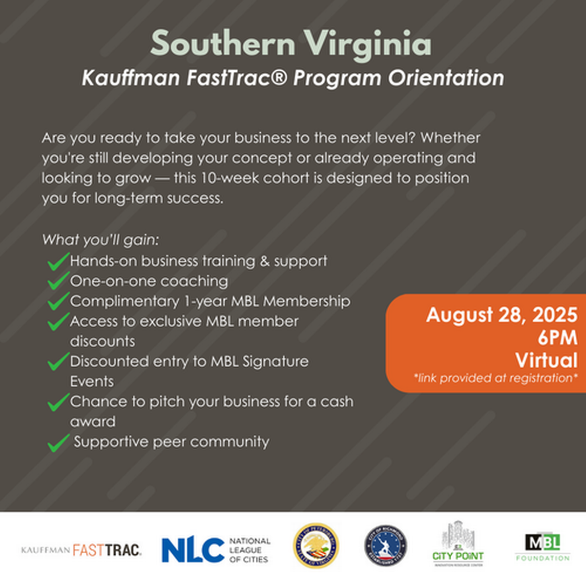 NOW ACCEPTING APPLICATIONS for the Fall 2025 FastTrac Small Business Launch Program in ...